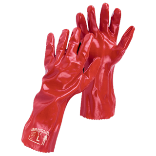 GLOVE PVC RED - LONG | Brass-Fit New Zealand Limited